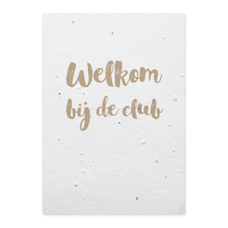 Groeikaart Welkom bij de club - Bonteraaf
